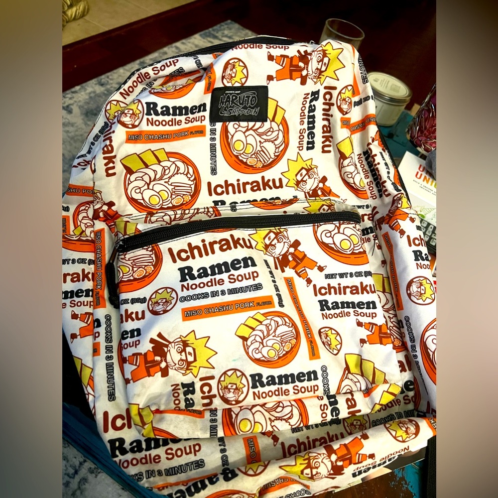 Naruto Ichiraku Ramen Noodle Soup Backpack 17 In Book… - Gem